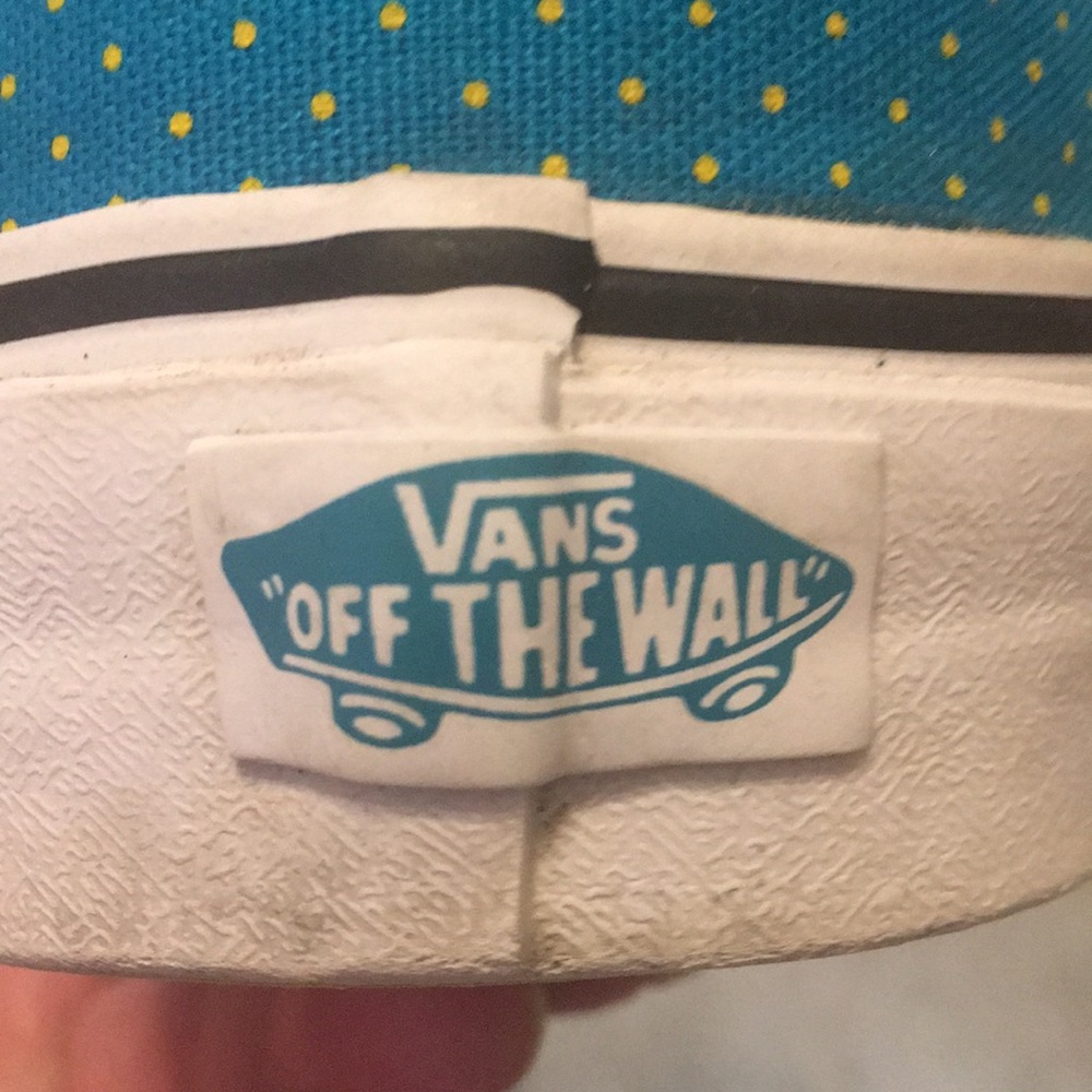 Vans Turquoise Yellow Polka Dots Sneakers - Gem